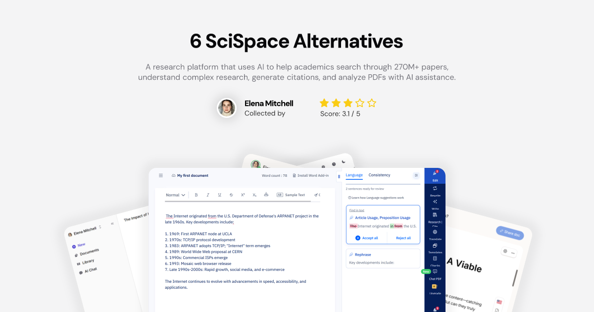 6 SciSpace Alternatives You Should Try in 2025